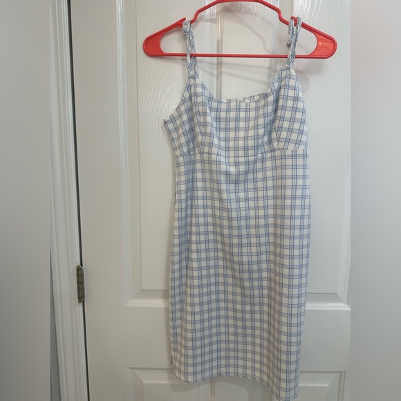 Brandy Melville | Dresses | Brandy Melville Blue And White Checkered ...